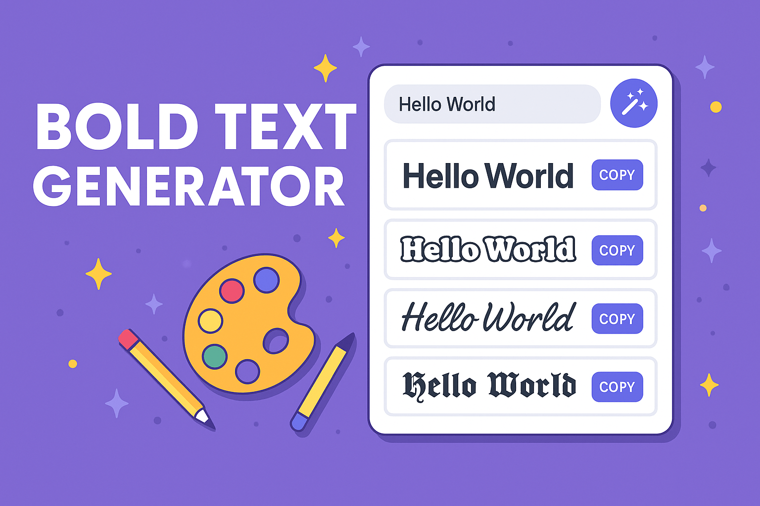 Bold Text Generator – Stylish Fonts Online - Taskly Tools